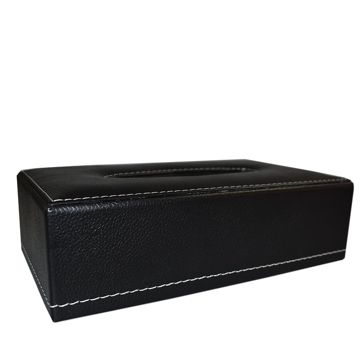 Kleenera rectangular hecha en piel y madera - Perré hecho a mano