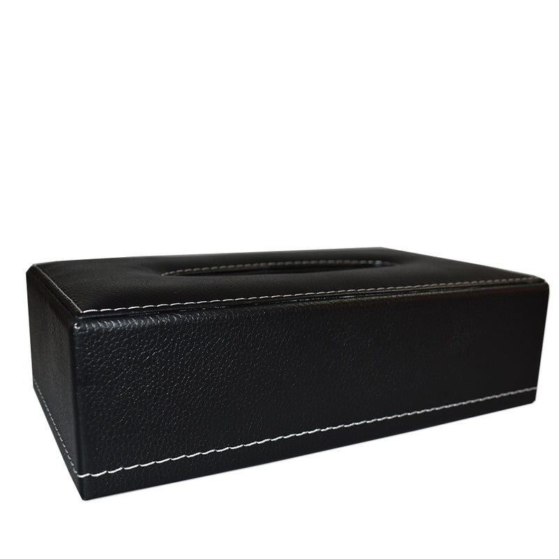 Kleenera rectangular hecha en piel y madera - Perré hecho a mano